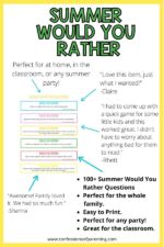 100+ Best Would You Rather Summer Questions for Kids