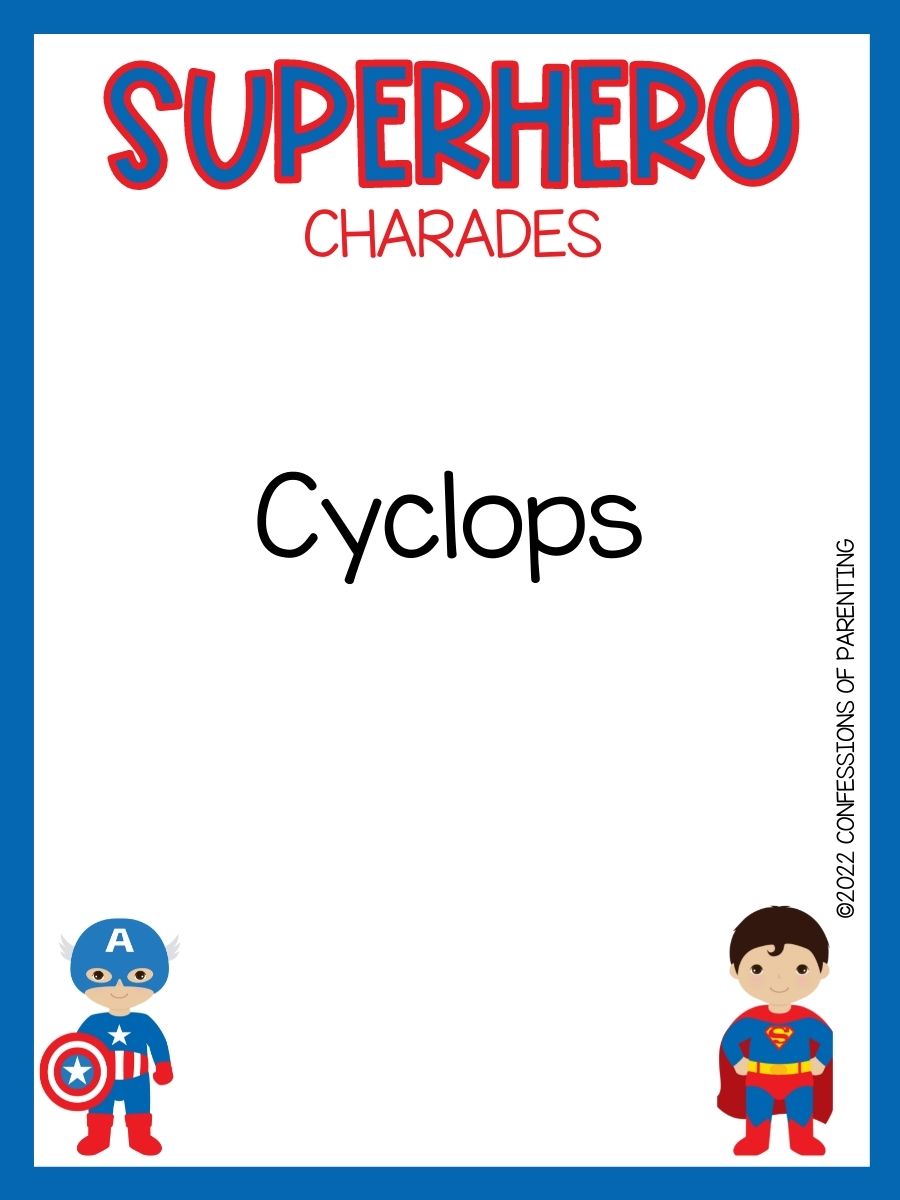 Superhero Charades Ideas (115+ Fun Printable Cards)