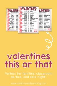 60 Valentine This or That questions For the Whole Family