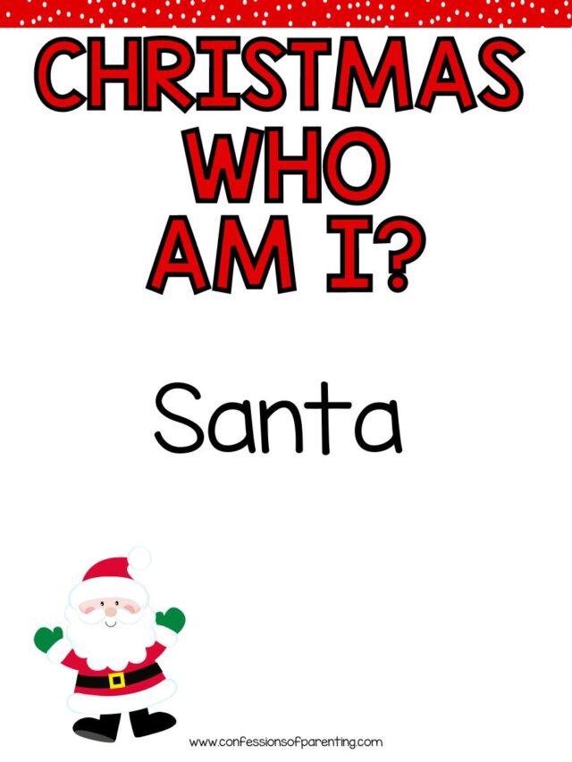 Who Am I Christmas Game Free Printable (Fun Holiday Game)