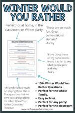 100 Best Winter Would You Rather Questions [Free Printable]