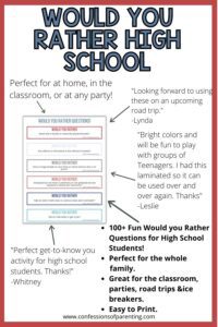 100+ Fun Would You Rather Questions for High School Students