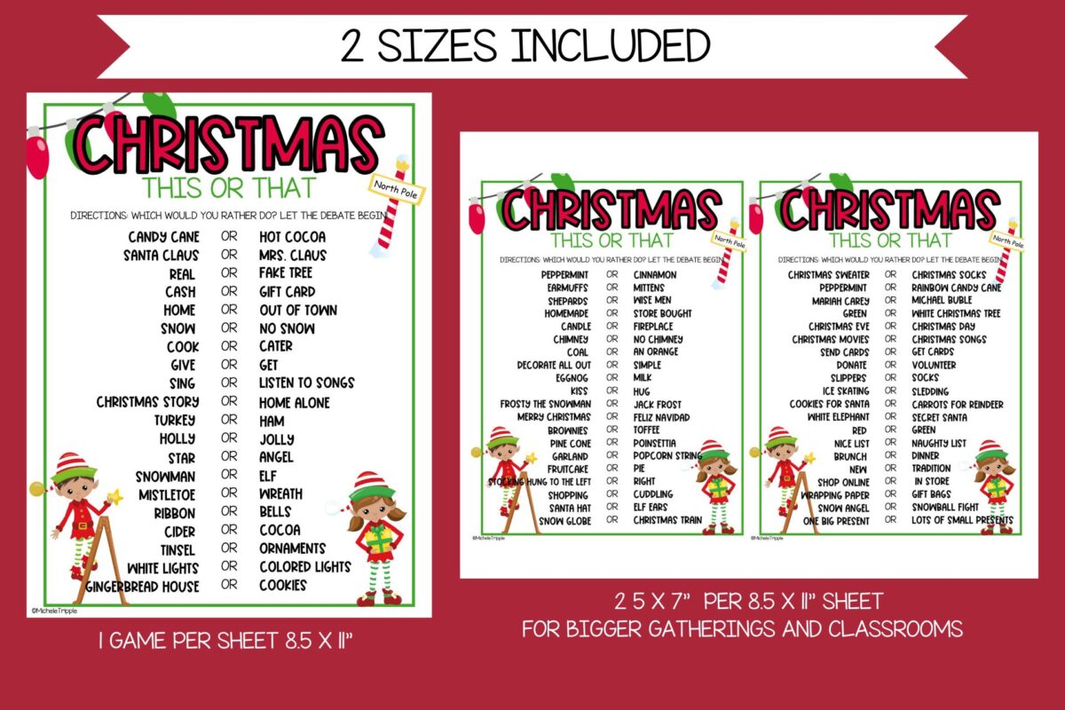 60 Jolly Christmas This or That Questions