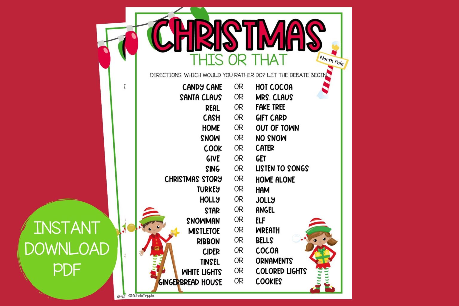 60 Jolly Christmas This or That Questions