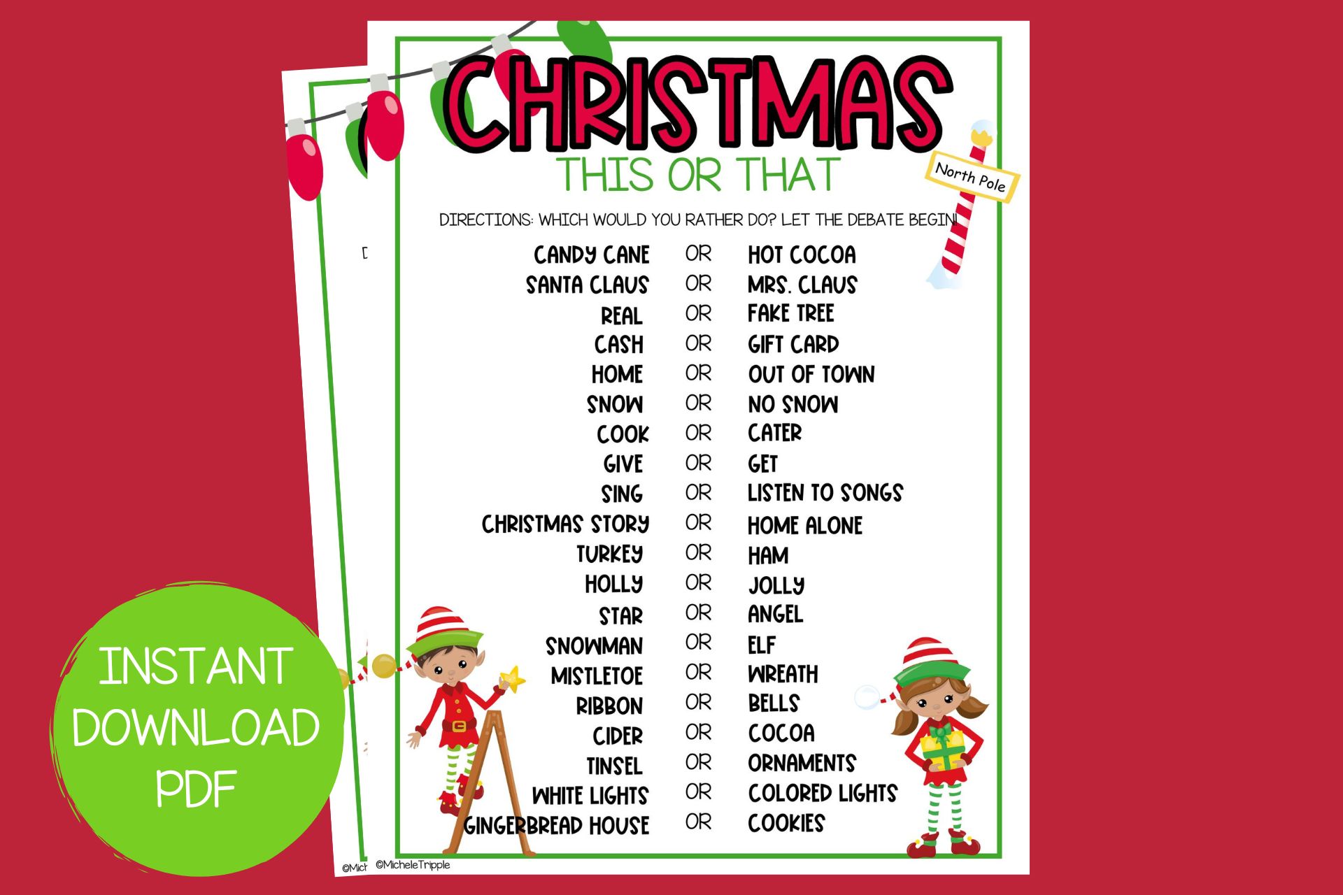 60 Jolly Christmas This or That Questions