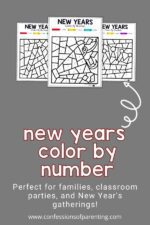 The Best New Year's Eve Color By Number Sheets