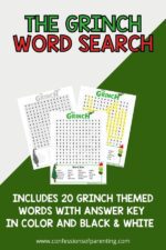 Free Grinch Word Search Printable
