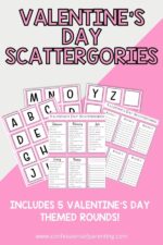 Valentine’s Day Scattergories Free Printable