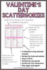 Valentine’s Day Scattergories Free Printable