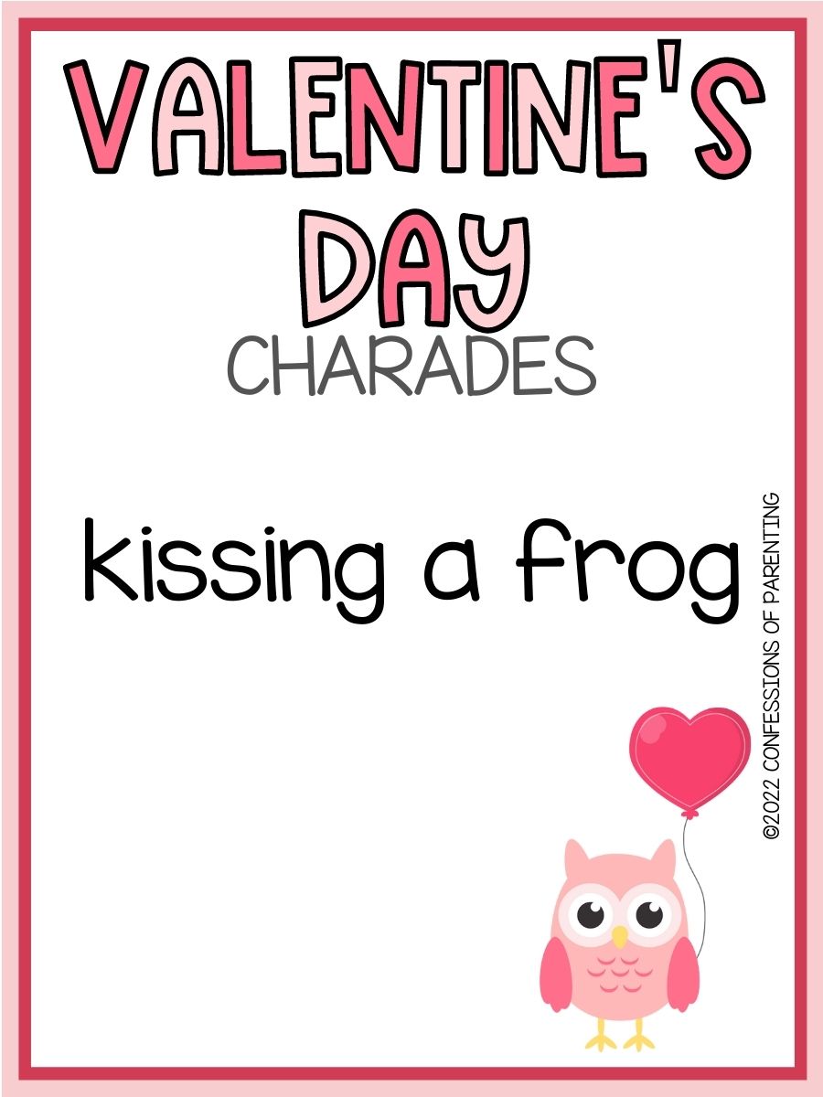 Fun Valentine's Day Charades Cards