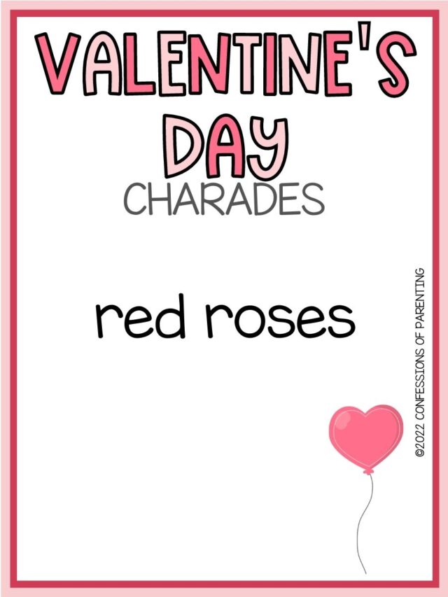 Fun Valentine's Day Charades Cards