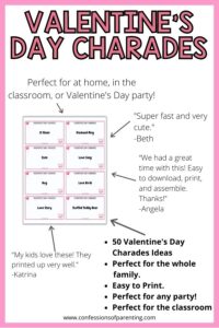 Fun Valentine's Day Charades Cards