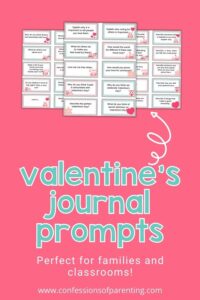 Valentine’s Day Journal Prompts + Free Printable Cards!