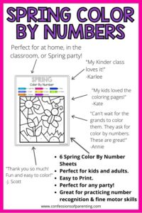 Spring Color By Number Free Download!