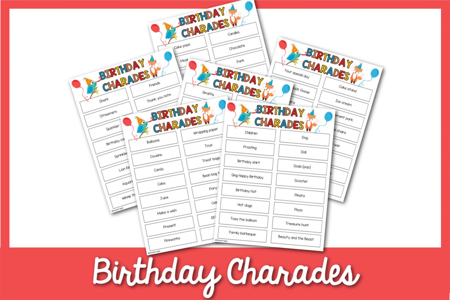 95 Birthday Charades Ideas Plus Printable Ideas