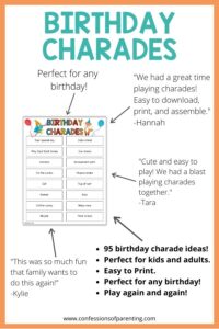 95 Birthday Charades Ideas Plus Printable Ideas