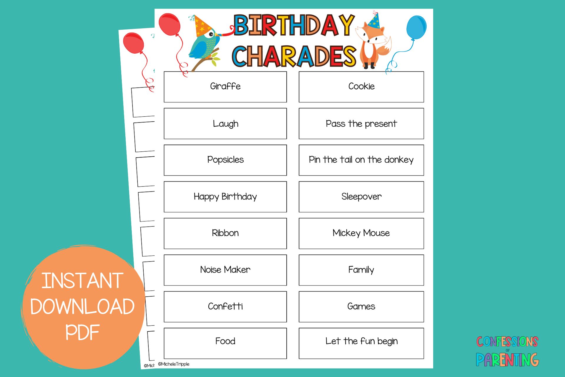 95 Birthday Charades Ideas Plus Printable Ideas