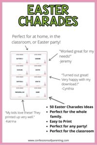 50 Easter Charades Ideas + Printable Cards