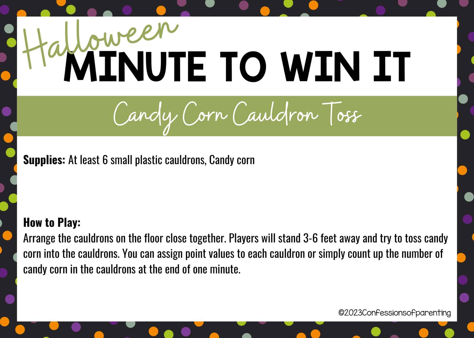 24 Halloween Minute to Win It Games