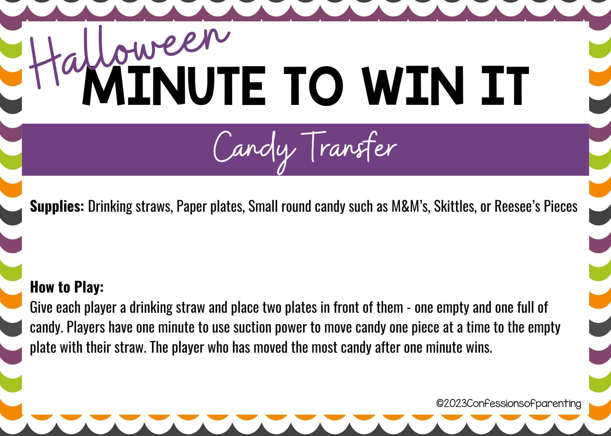 24 Halloween Minute to Win It Games