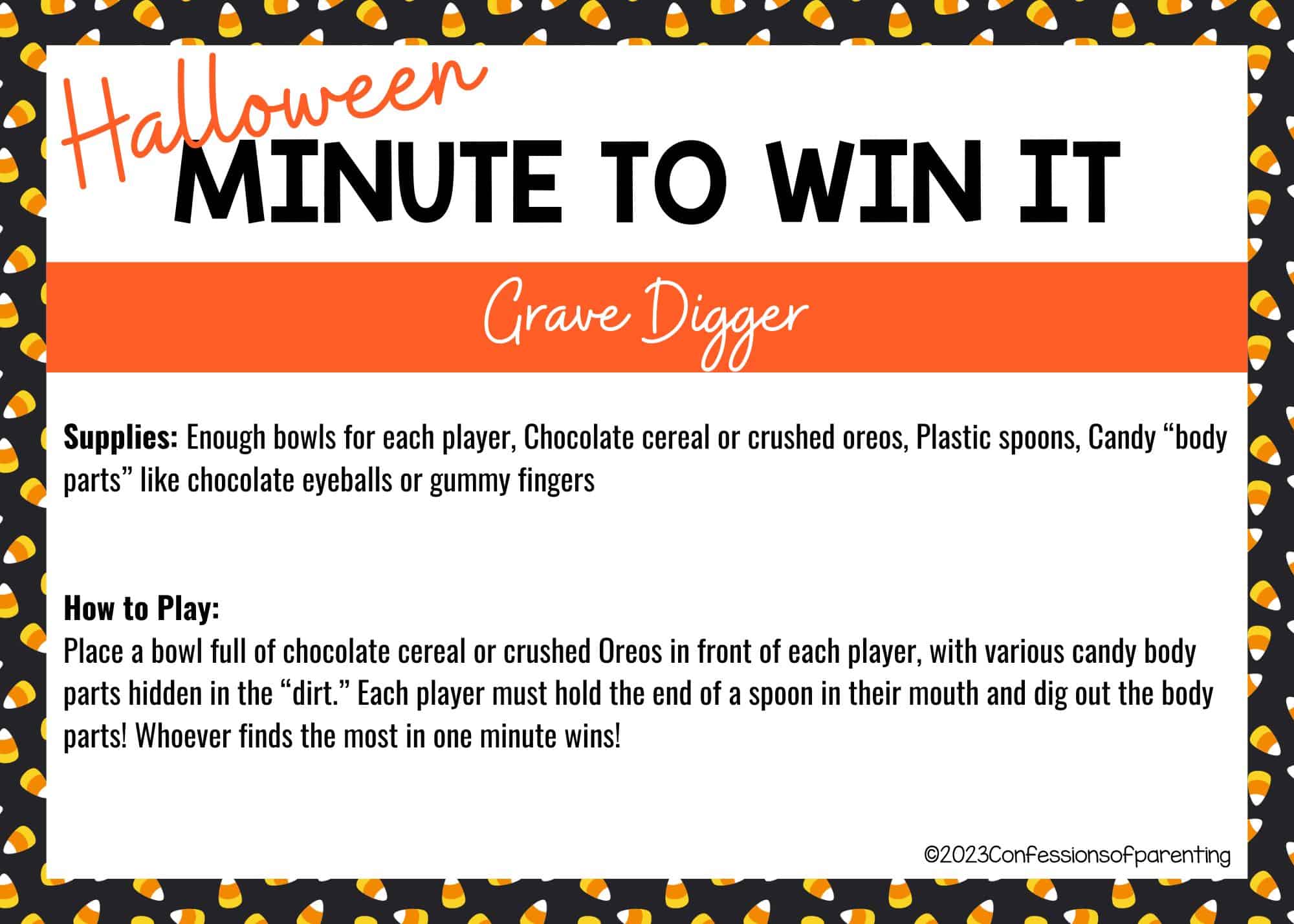 24 Halloween Minute to Win It Games