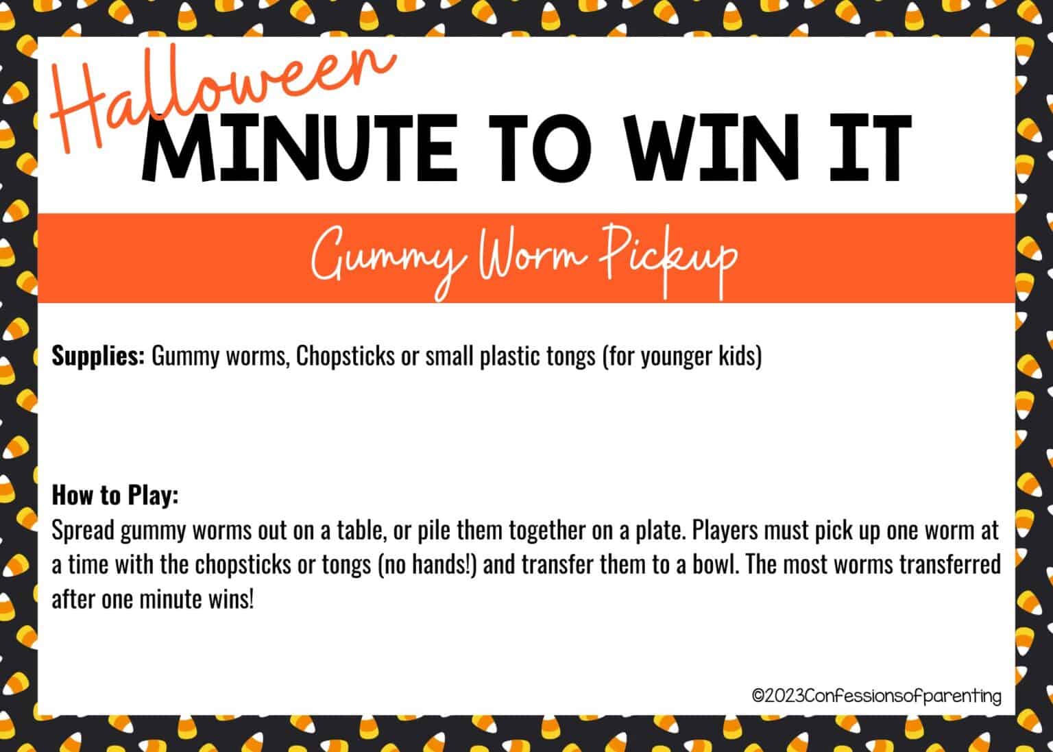 24 Halloween Minute to Win It Games