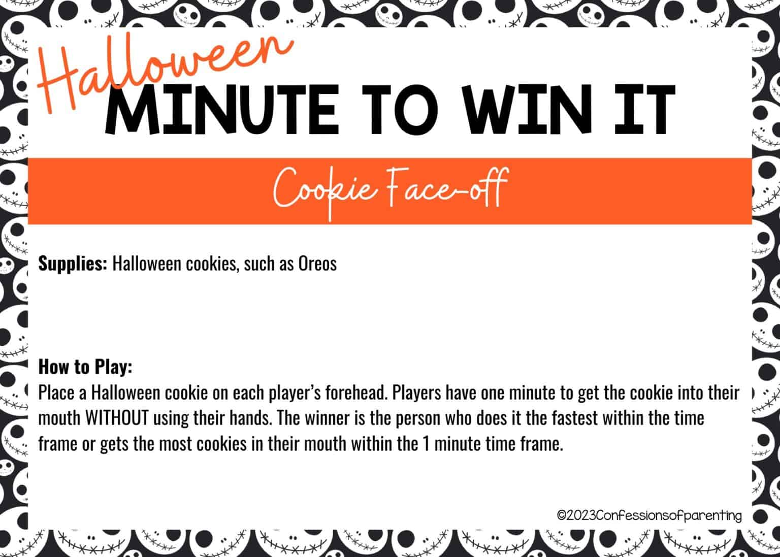 24 Halloween Minute to Win It Games