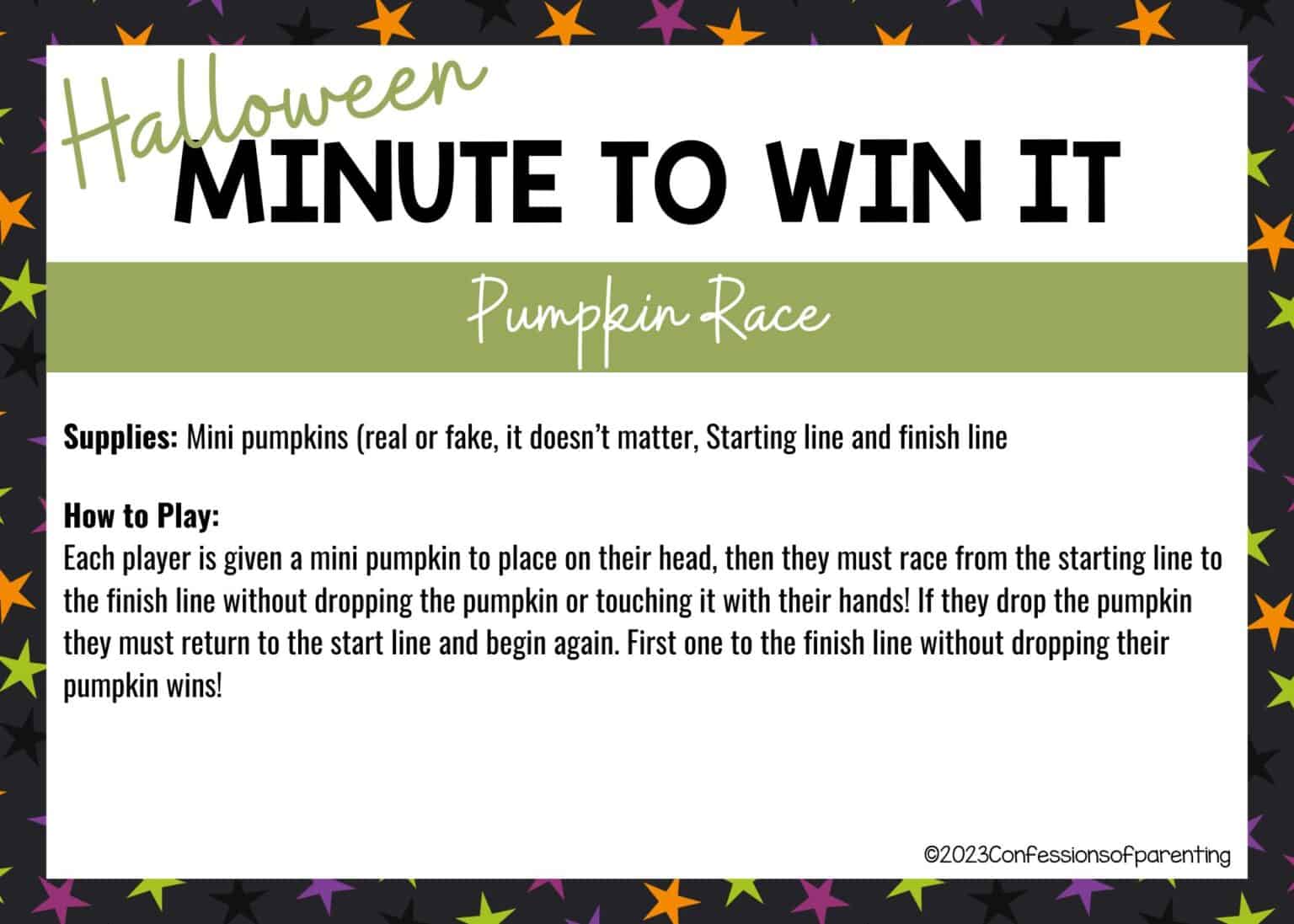 24 Halloween Minute to Win It Games