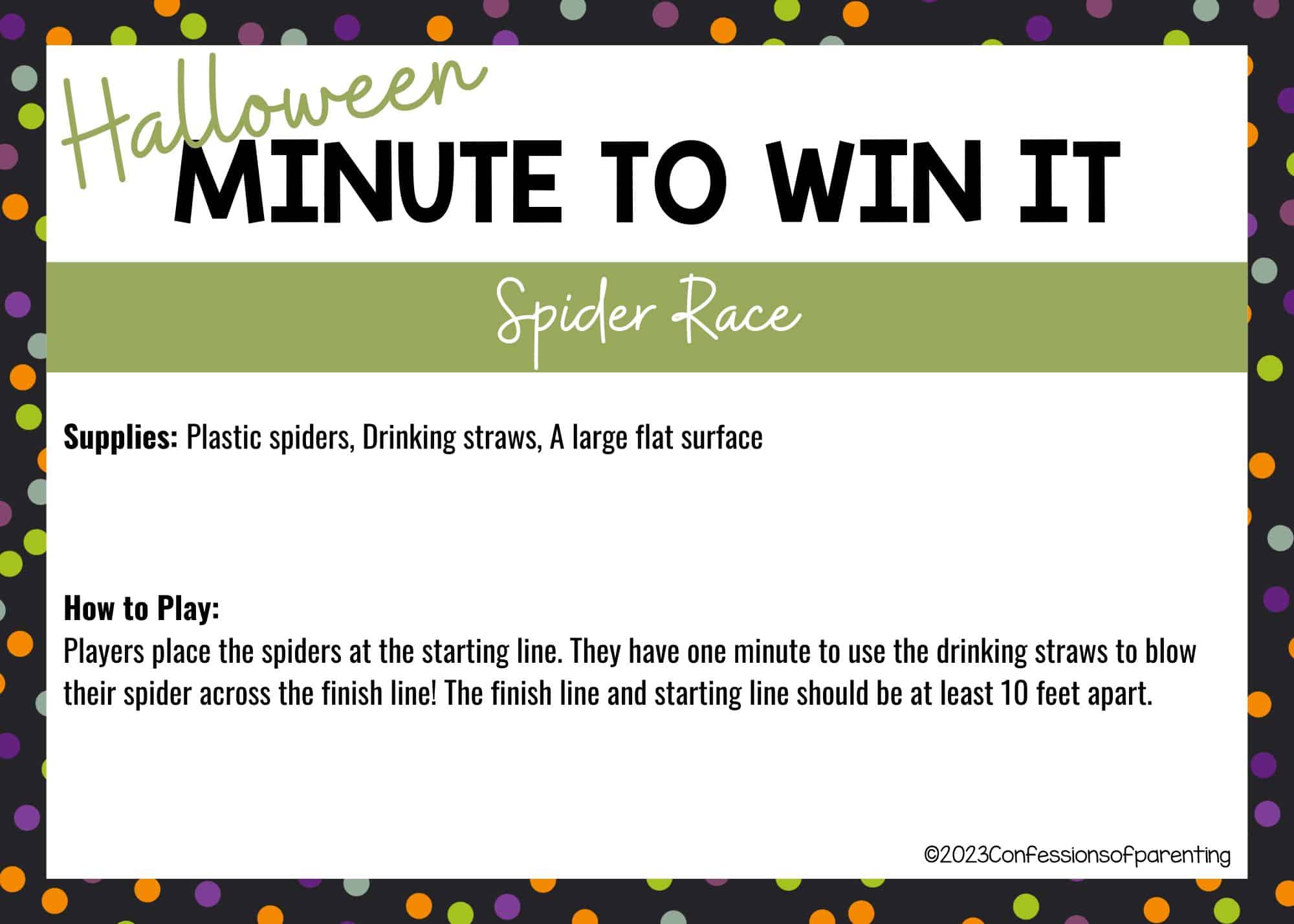 24 Halloween Minute to Win It Games