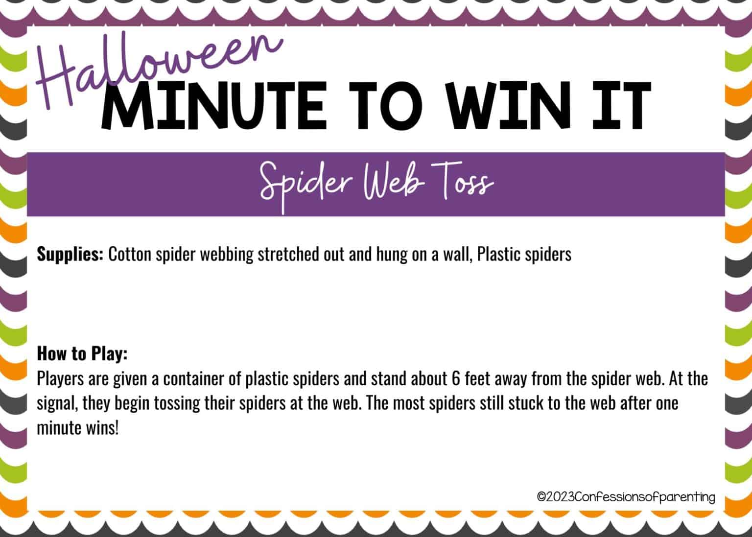 24 Halloween Minute to Win It Games