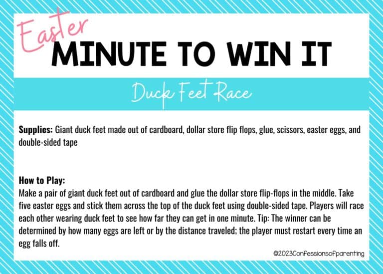 30 Best Easter Minute to Win It Games