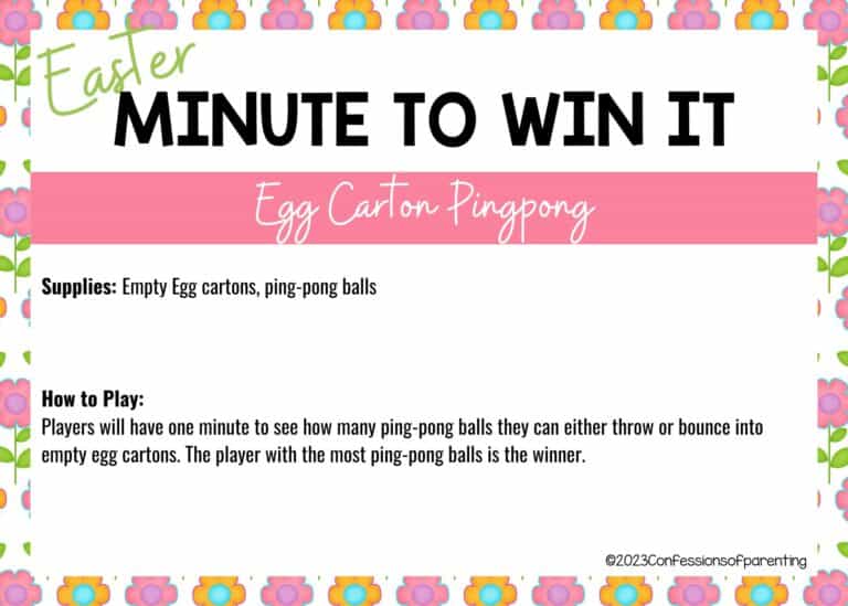 30 Best Easter Minute to Win It Games
