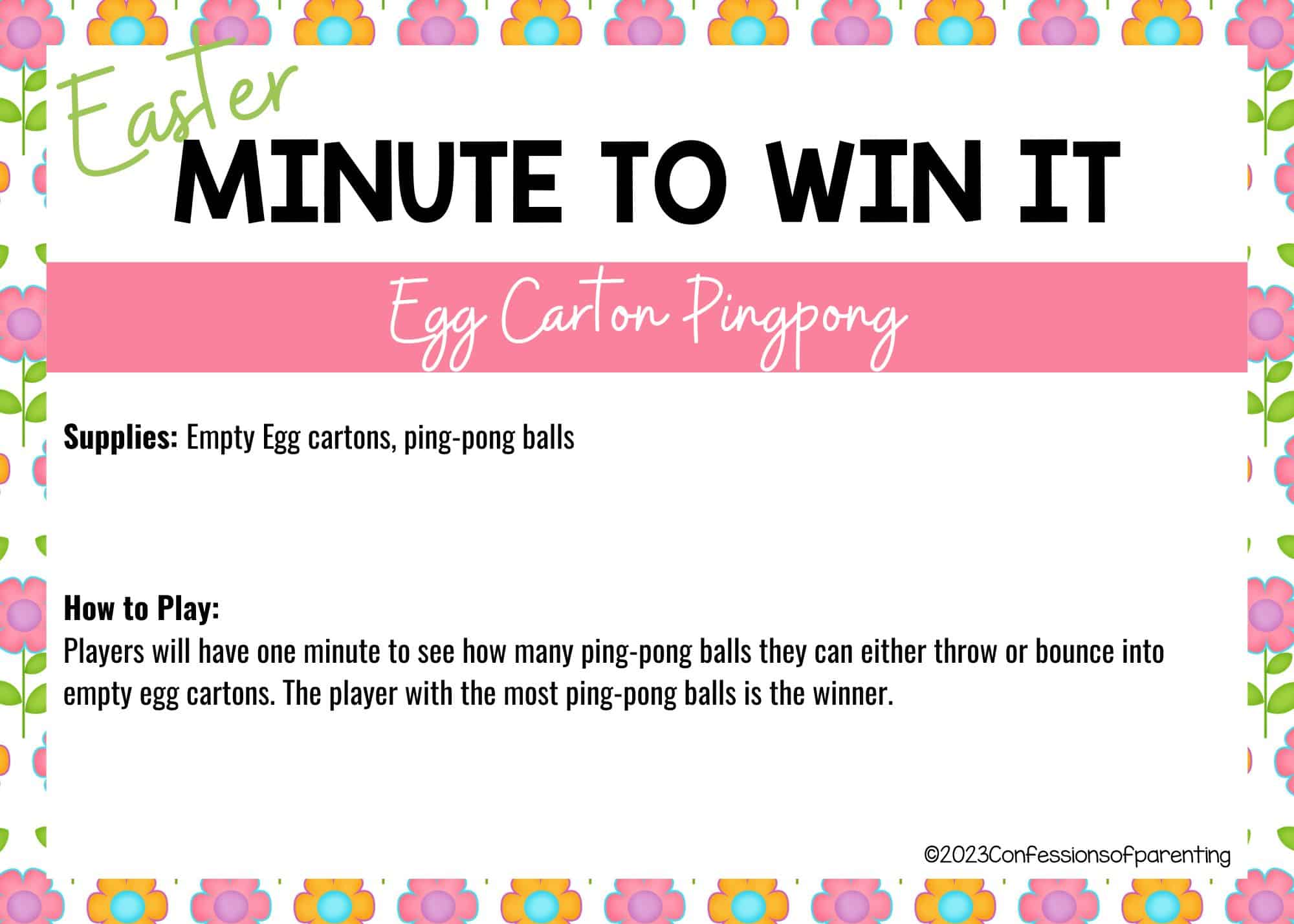 30 Best Easter Minute to Win It Games