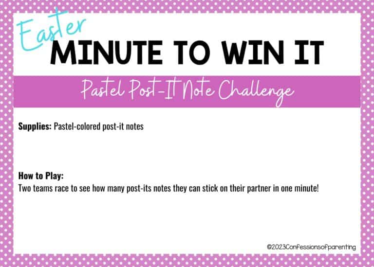 30 Best Easter Minute to Win It Games