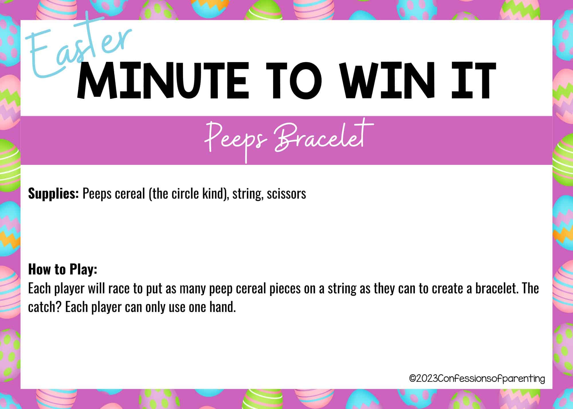 30 Best Easter Minute to Win It Games