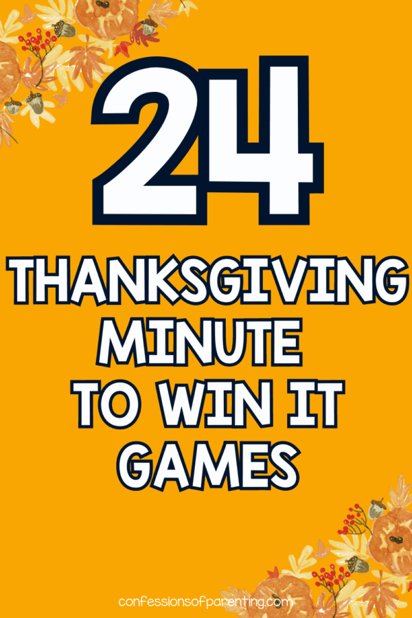 24 Festive Thanksgiving Minute to Win It Games