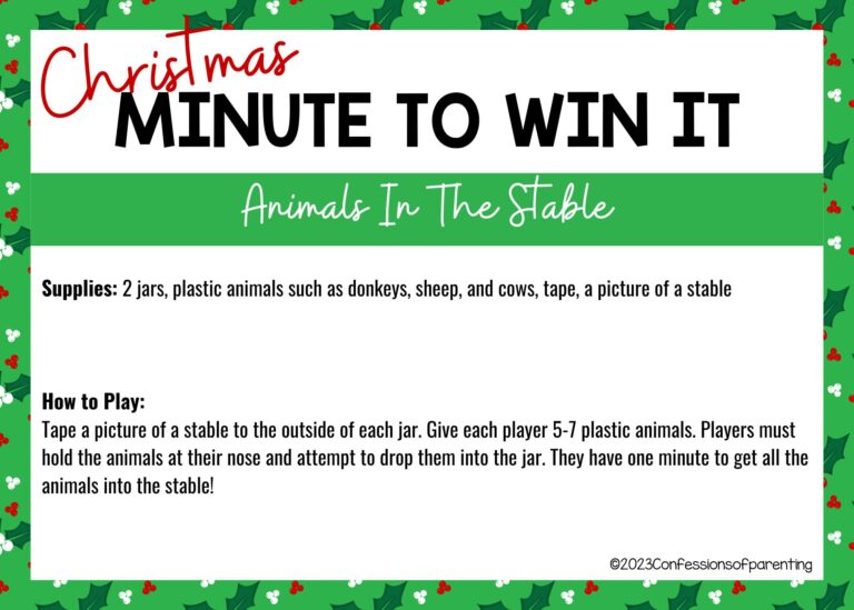 27 Festive Christmas Minute to Win It Games
