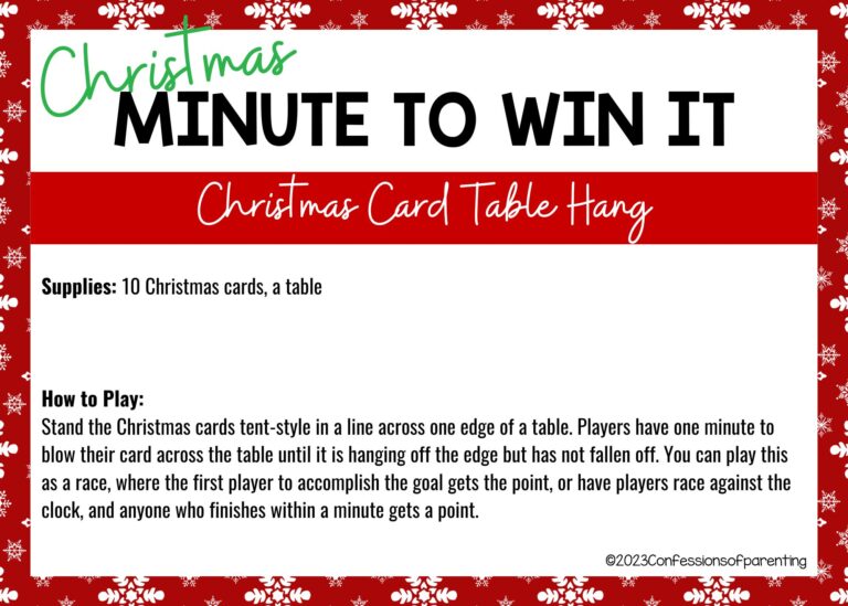27 Festive Christmas Minute to Win It Games