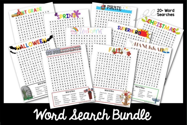 The Best Free Word Search Printables for Every Occasion