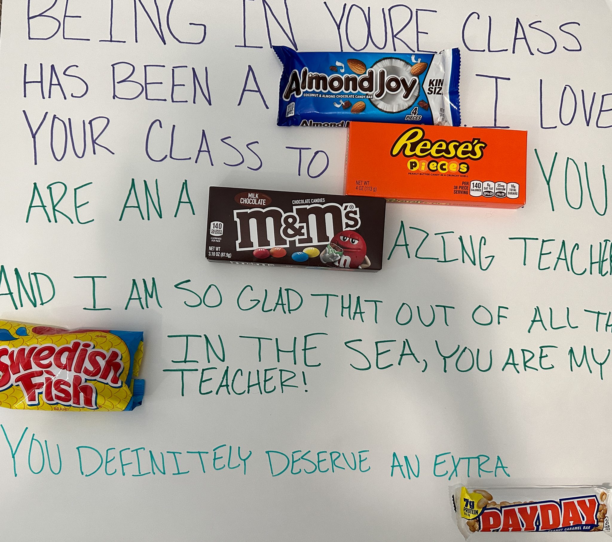 The Best Teacher Candy Poster Ideas