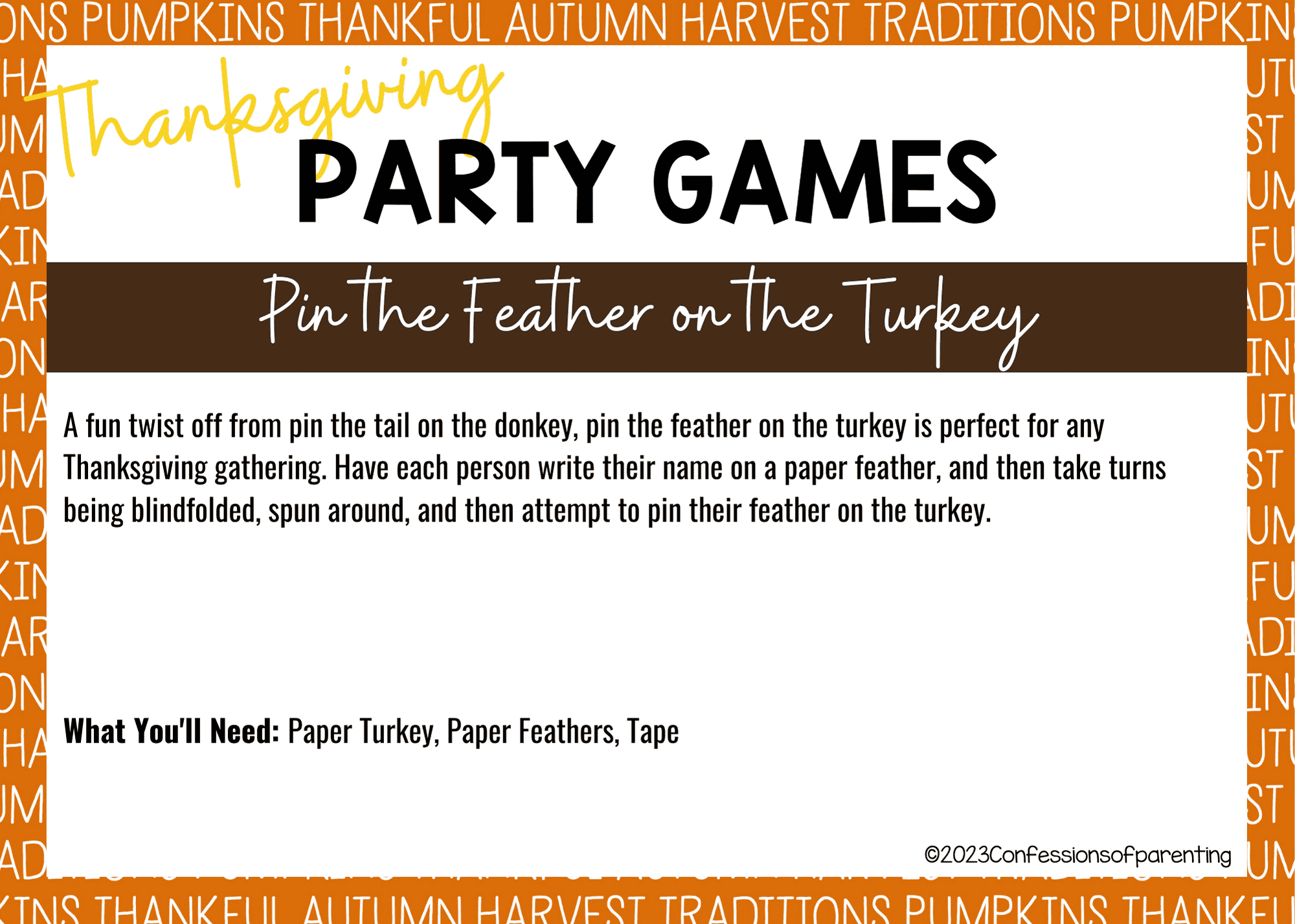 44 Fun and Exciting Thanksgiving Party Games