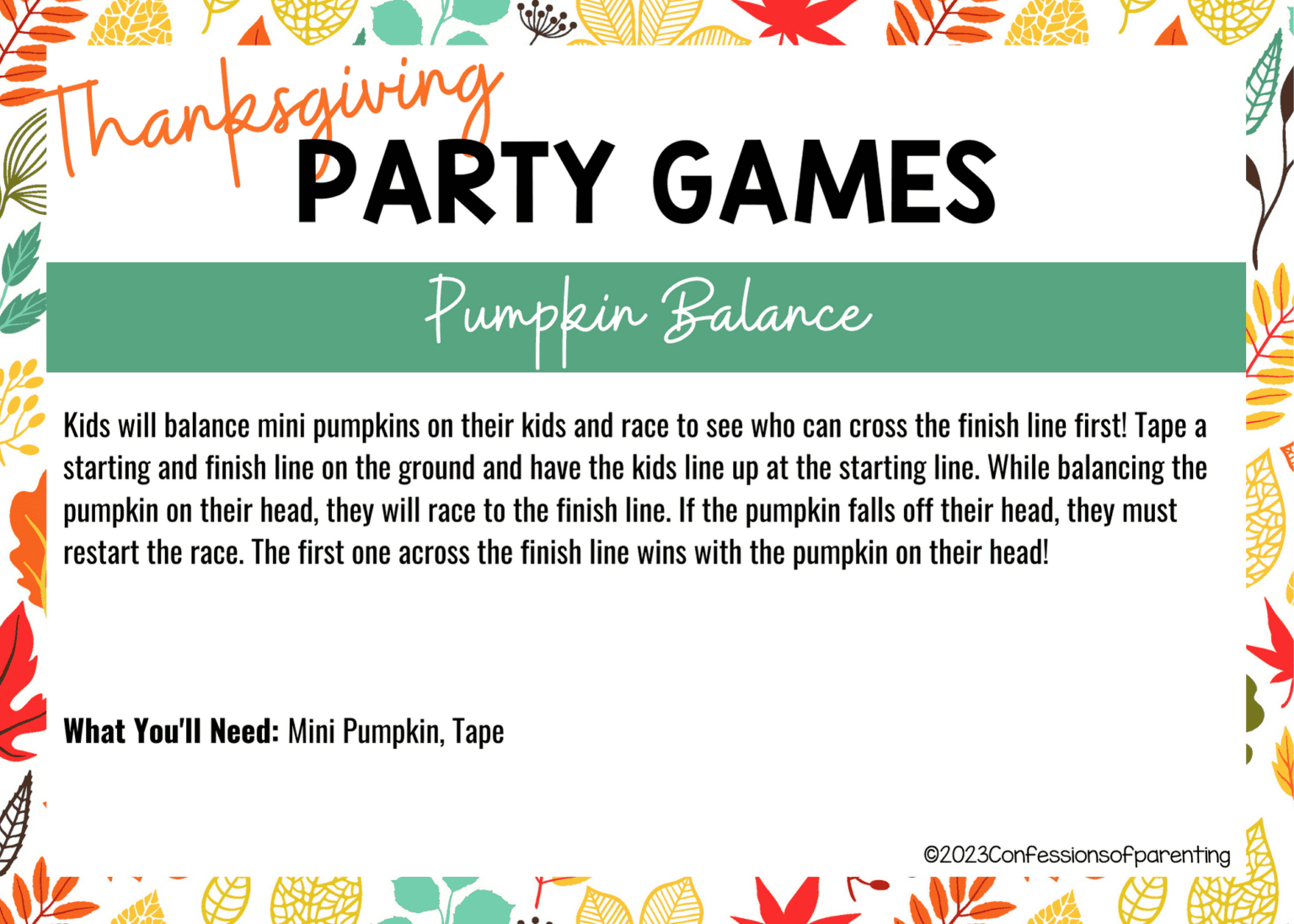 44 Fun and Exciting Thanksgiving Party Games