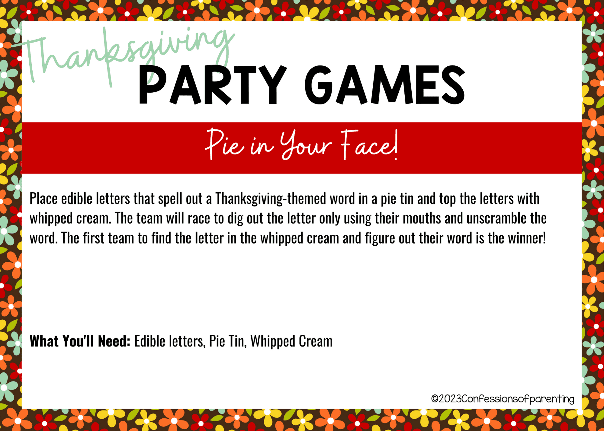 44 Fun and Exciting Thanksgiving Party Games