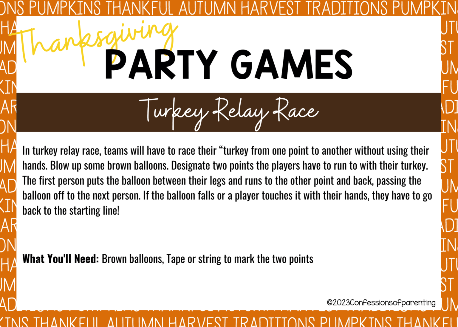 44 Fun and Exciting Thanksgiving Party Games
