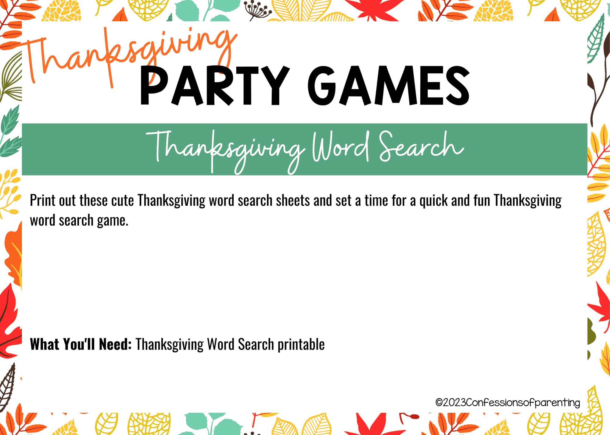 44 Fun and Exciting Thanksgiving Party Games