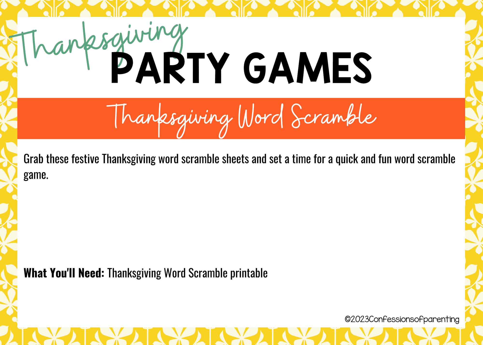 44 Fun and Exciting Thanksgiving Party Games