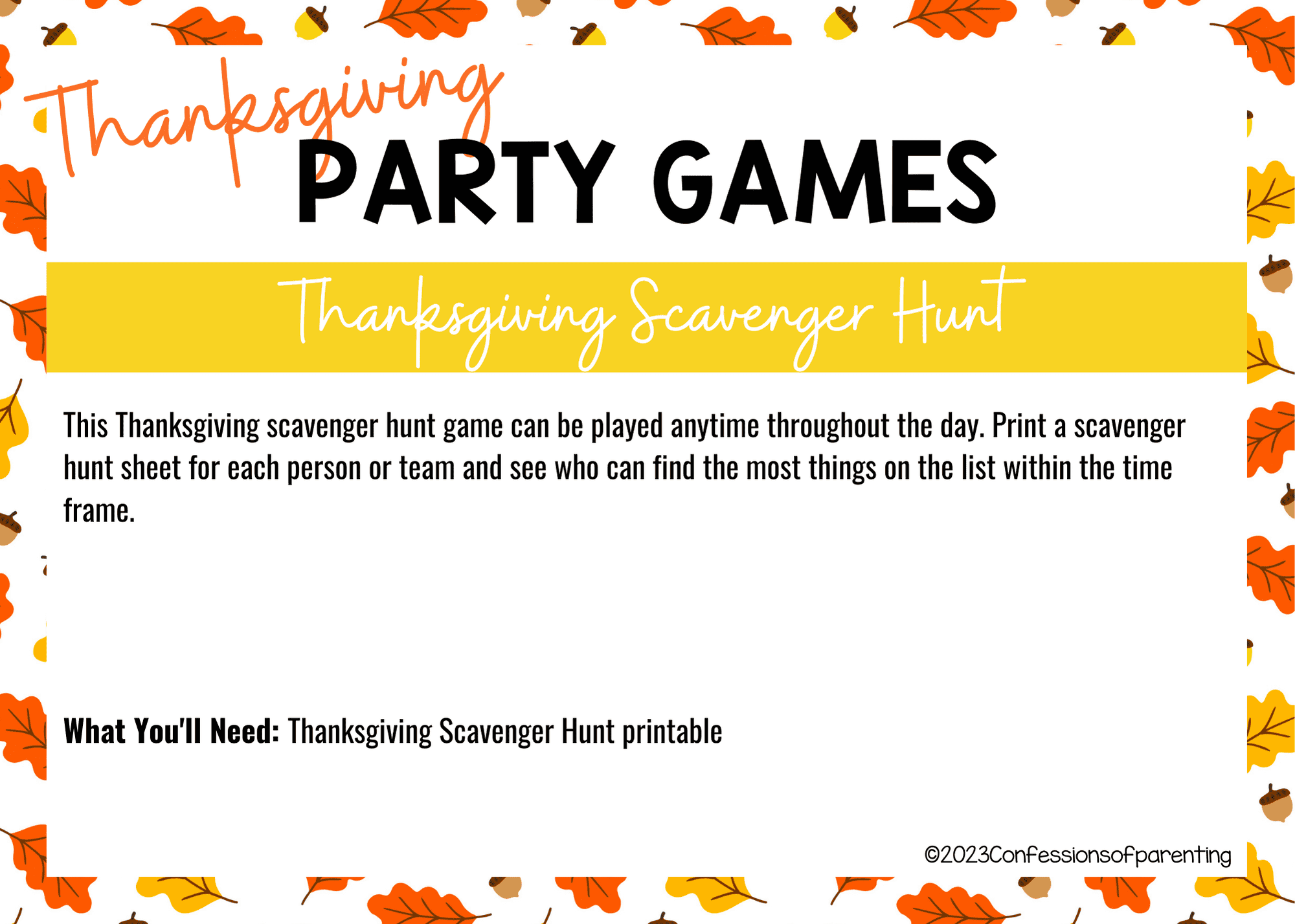 44 Fun and Exciting Thanksgiving Party Games