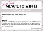 22 Valentine's Day Minute to Win It Games [Printable Cards]