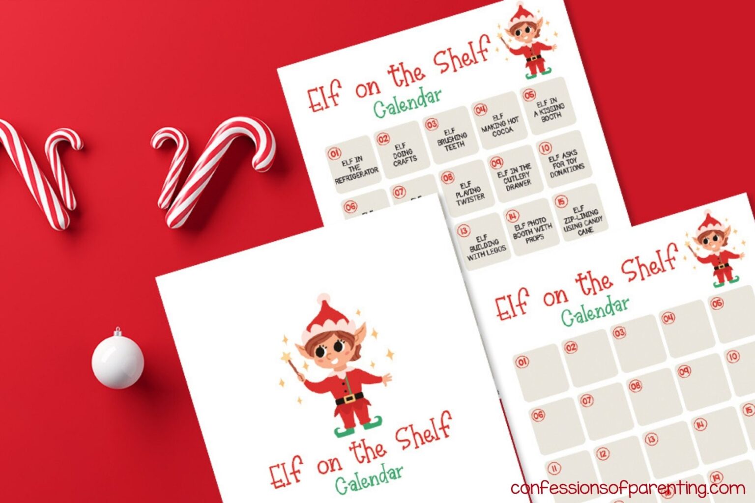 25 Easy Elf on the Shelf Ideas + Elf on the Shelf Calendar Printable