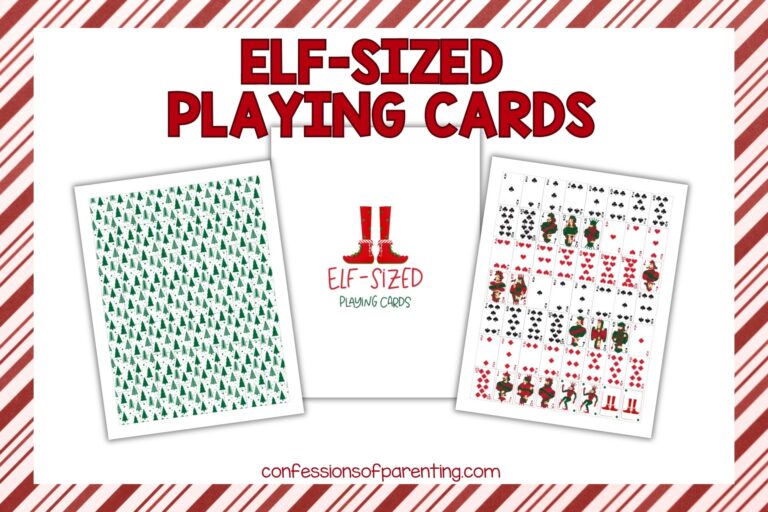 Elf-Sized Elf on the Shelf Playing Cards and Game Ideas